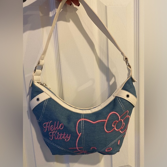 Bags | Hello Kitty Denim Shoulder Bag | Poshmark